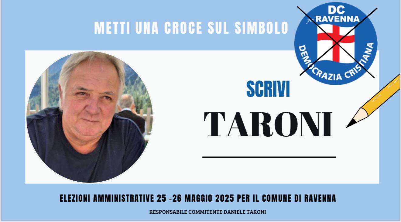 Taroni candidato della DC a Ravenna, conosciamo meglio Daniele ...
